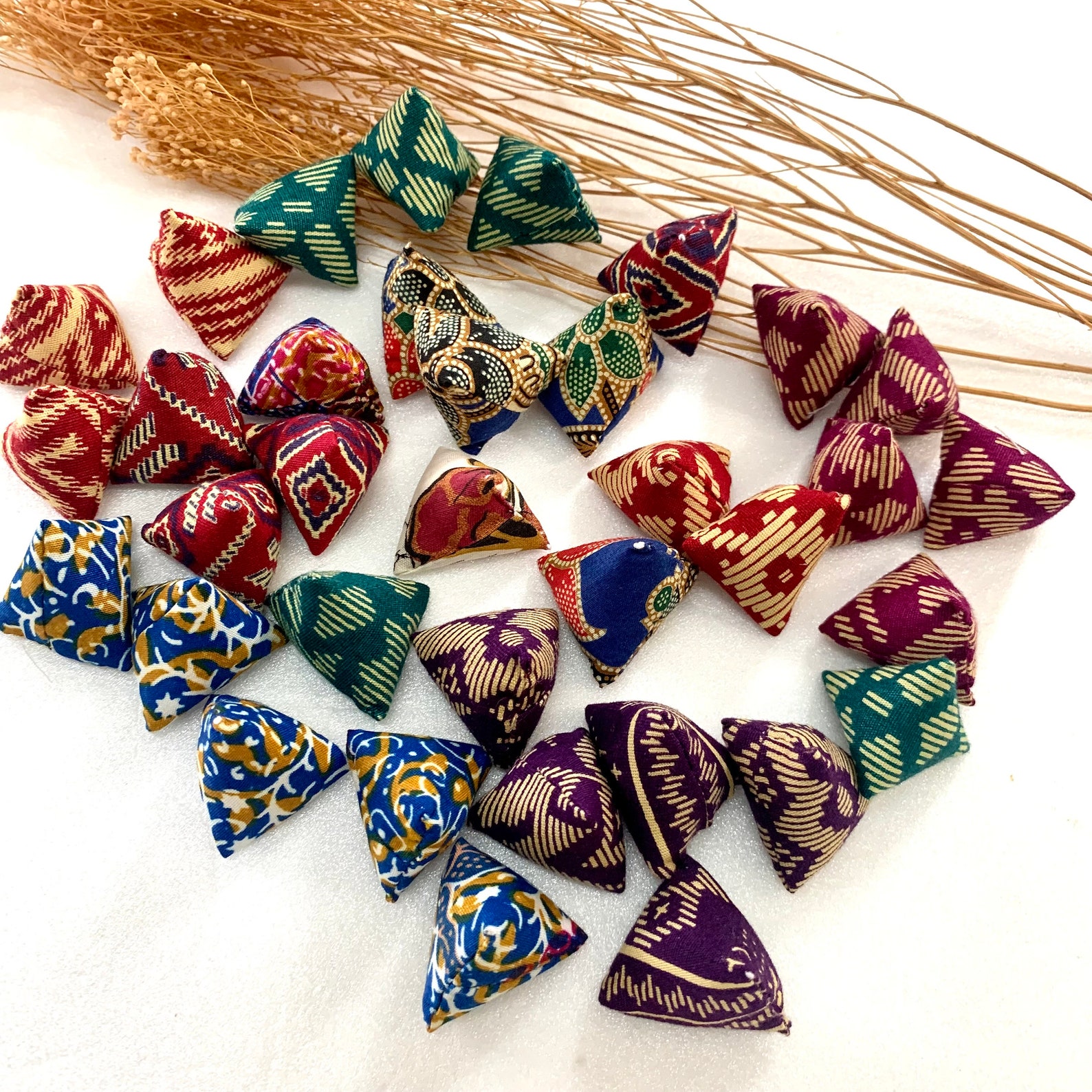 Handmade Batek Batik Traditional Game Cloth Bags Game Five Stones Batu ...