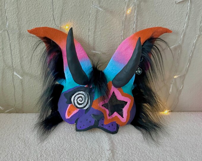 Pawsome Neon Therain and Furry Mask - Etsy