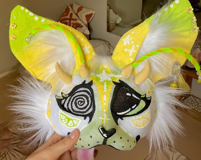 Super Cute Lemon/lime Therain and Furry Mask! - Etsy