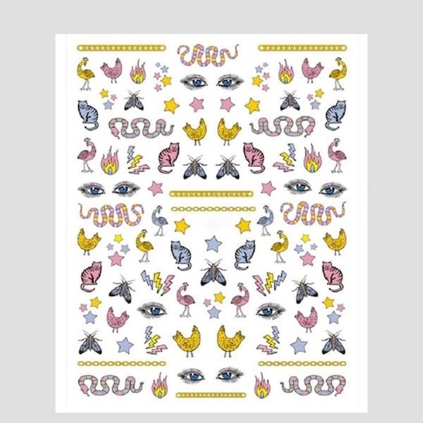 Designer Logo Nail Stickers - Etsy