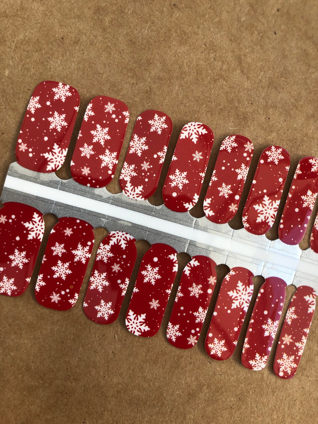 Snowflake Nail Wrap Winter Nail Wrap Holiday Nails Summer Nail Nail ...