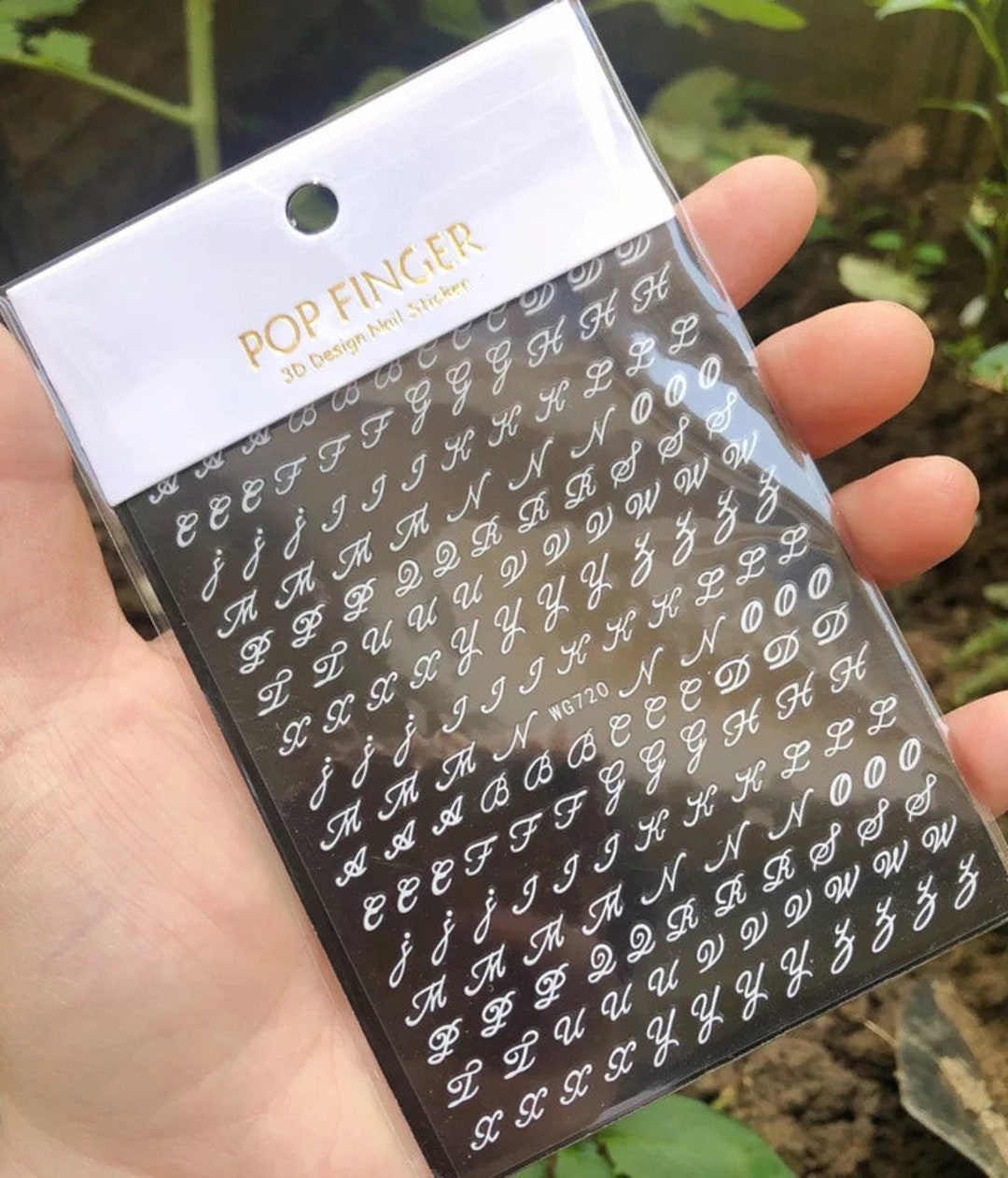 Cursive Alphabet Nail Art | Summer Nail Decal | Nail Art Sticker | Nail ...