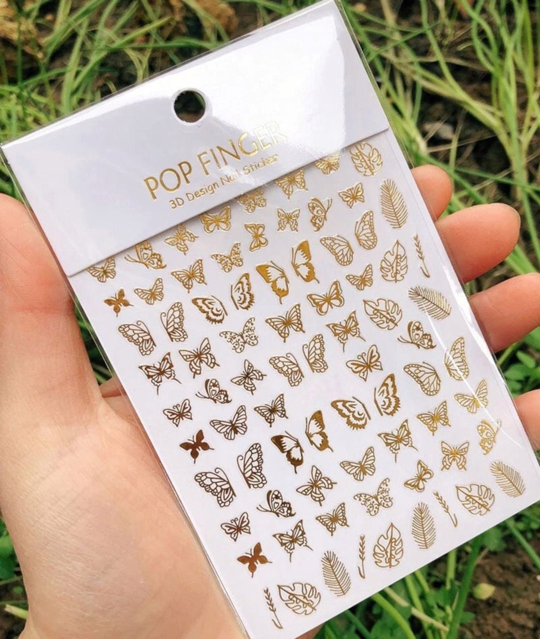 Gold Butterfly Nail Art | Summer Nails | Easy Application | Nail Art ...