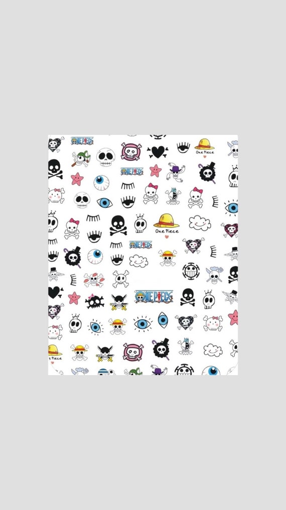 Skull Candy Nail Art Stickers Halloween Nail Art Happy - Etsy