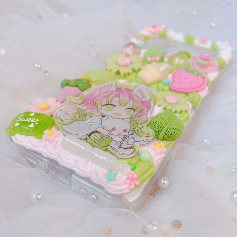 Anime Themed Phone Case, Samsung Z Flip Phone Case, Custom Decoden ...
