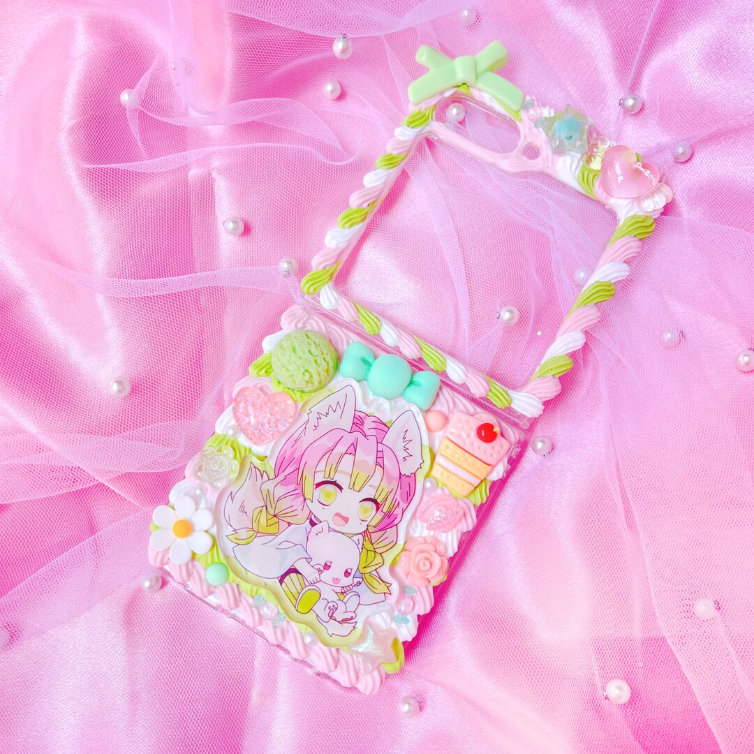 Anime Themed Phone Case, Samsung Z Flip Phone Case, Custom Decoden ...