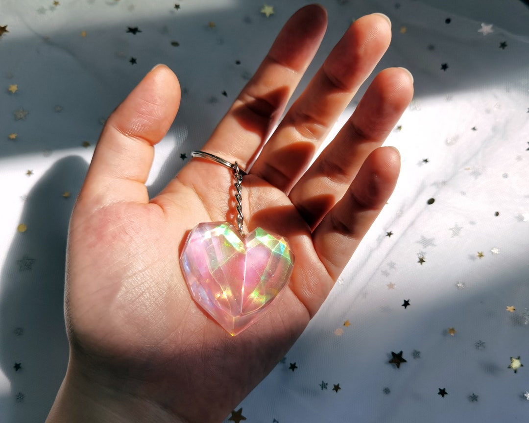 Personalized Name Key Chain,heart Shape Crystal,letter A-Z ...