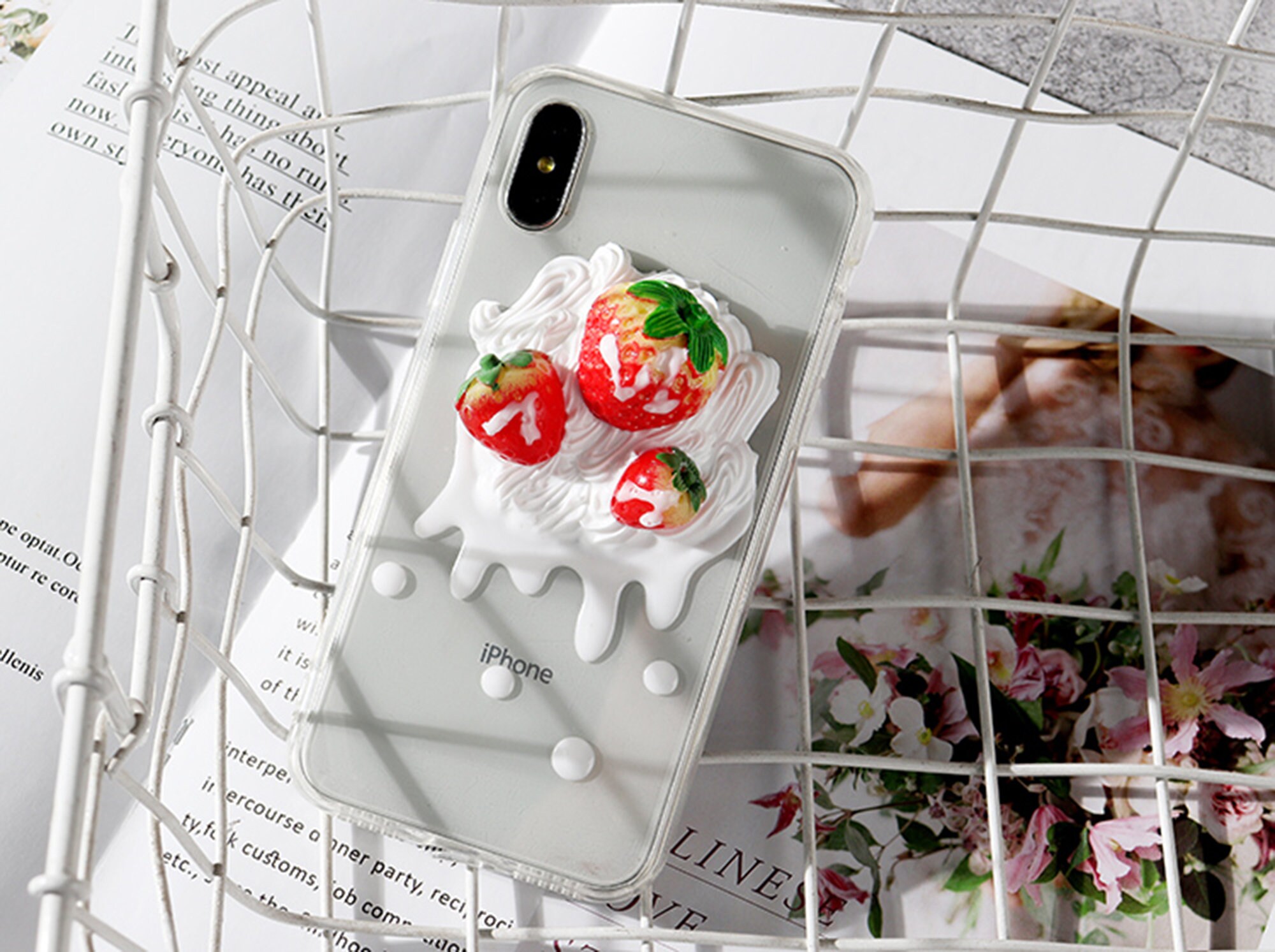 Decoden phone case Whipped Cream Effect case casecustom | Etsy