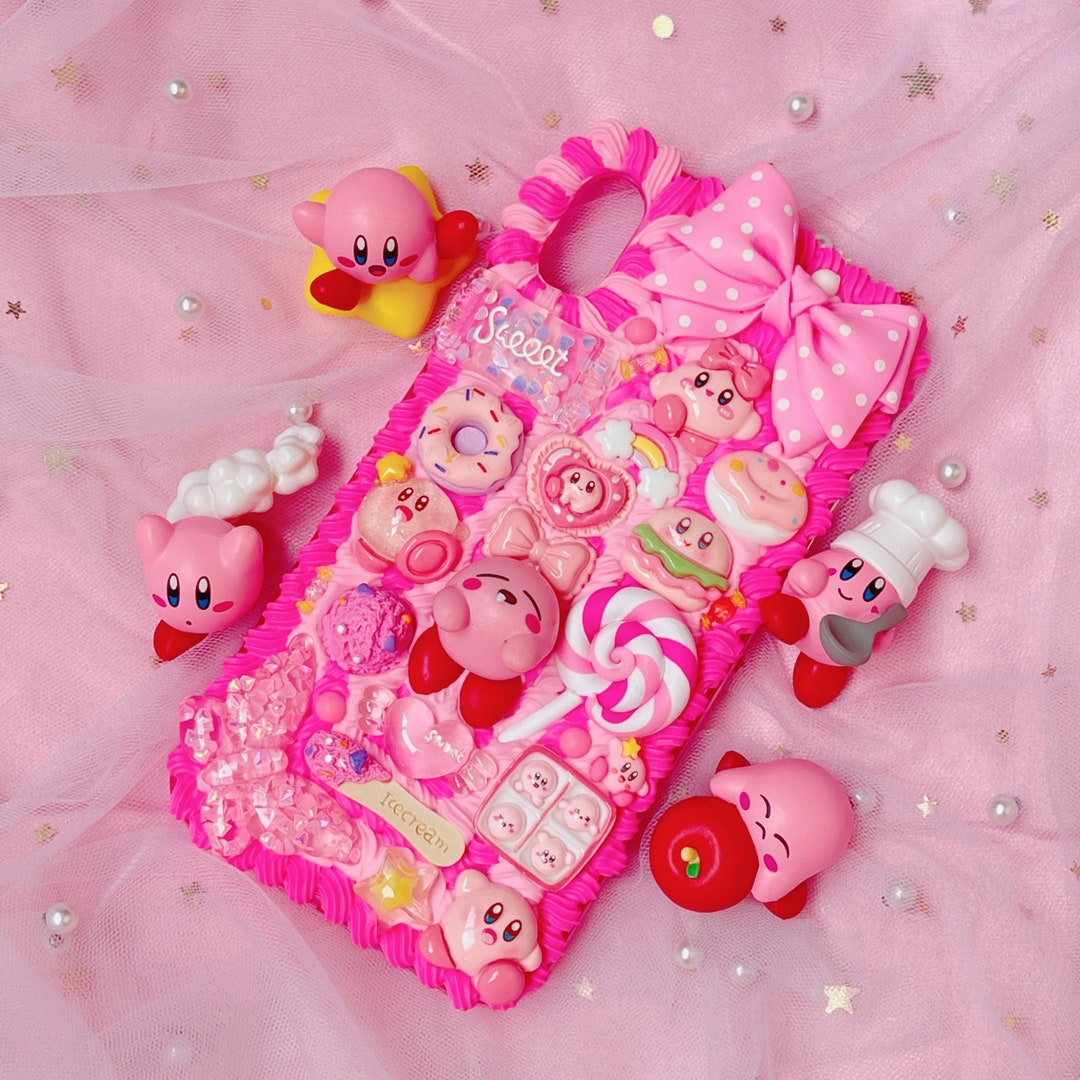 Kirby Phone Case, Custom Phone Case, Decoden Phone Case,whipped Cream ...