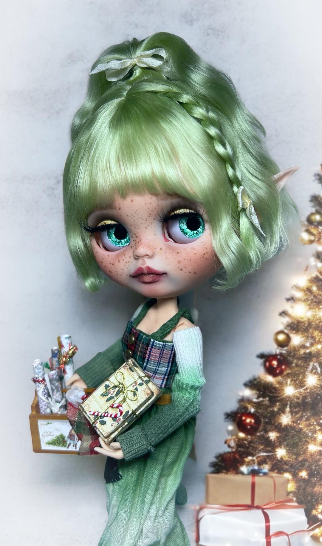 Mpdscreations OOAK Custom Blythe Elf “holly” - Etsy