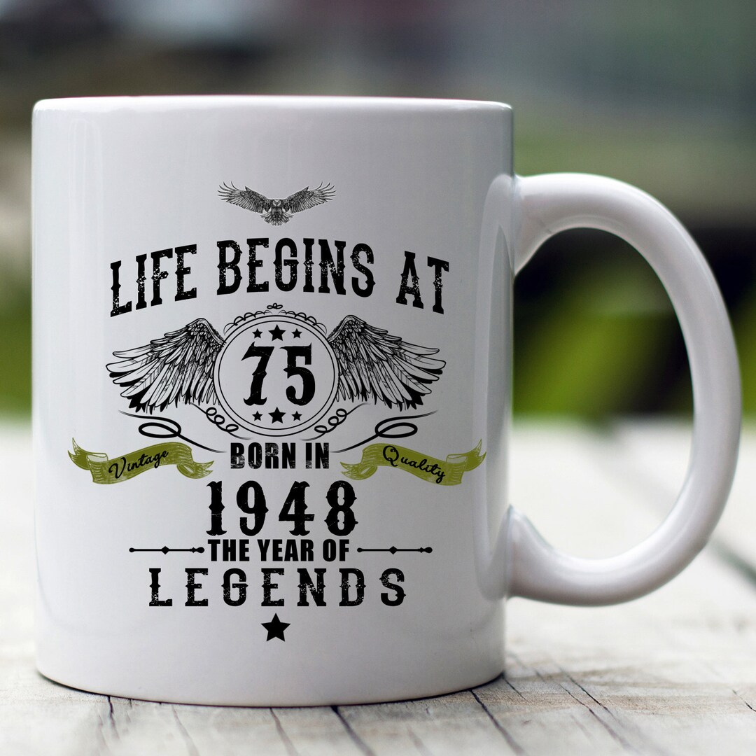 75th Birthday Mug, 75th Birthday Gift, 75th Birthday Cup, 75 Birthday ...