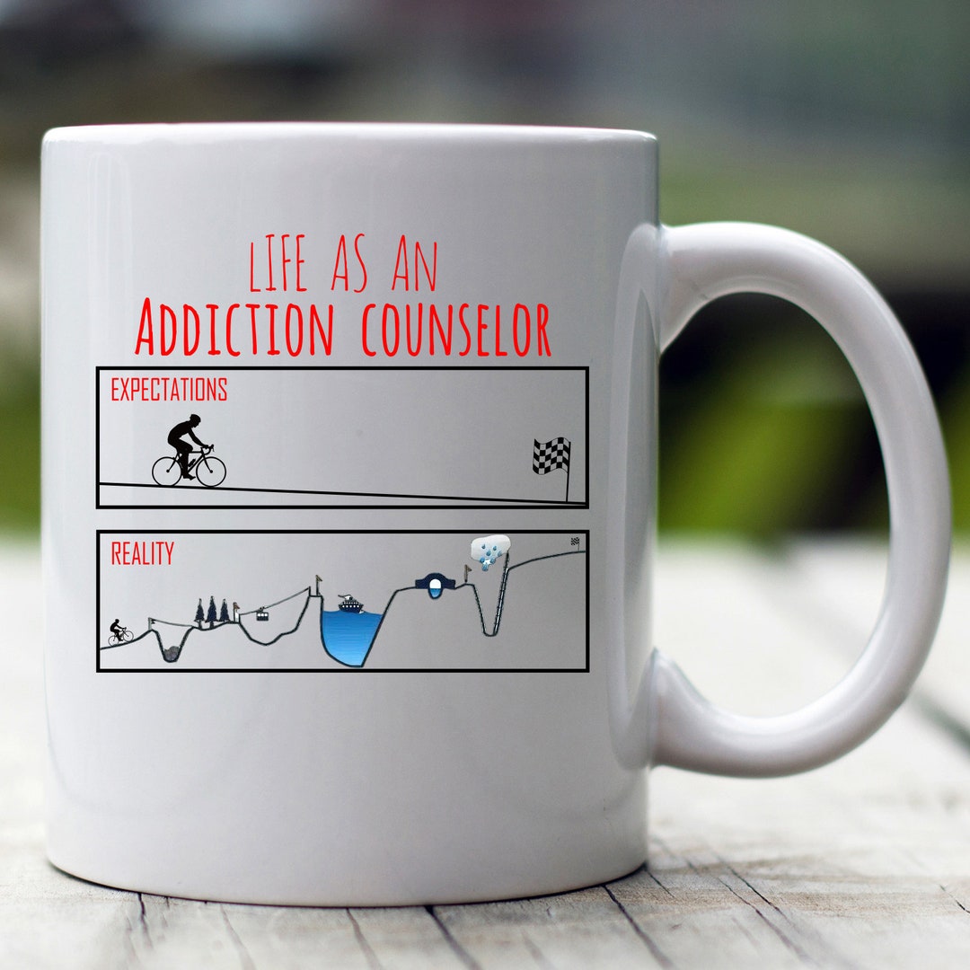 Personalized Life as an Addiction Counselor Mug, Custom Mug, Addiction ...