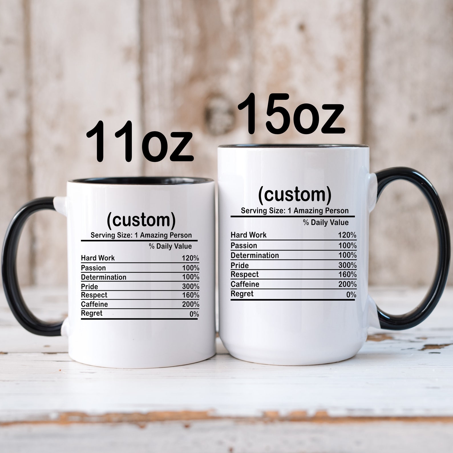 Personalized Prosecutor Nutrition Facts Mug, Nutrition Facts Custom Mug ...