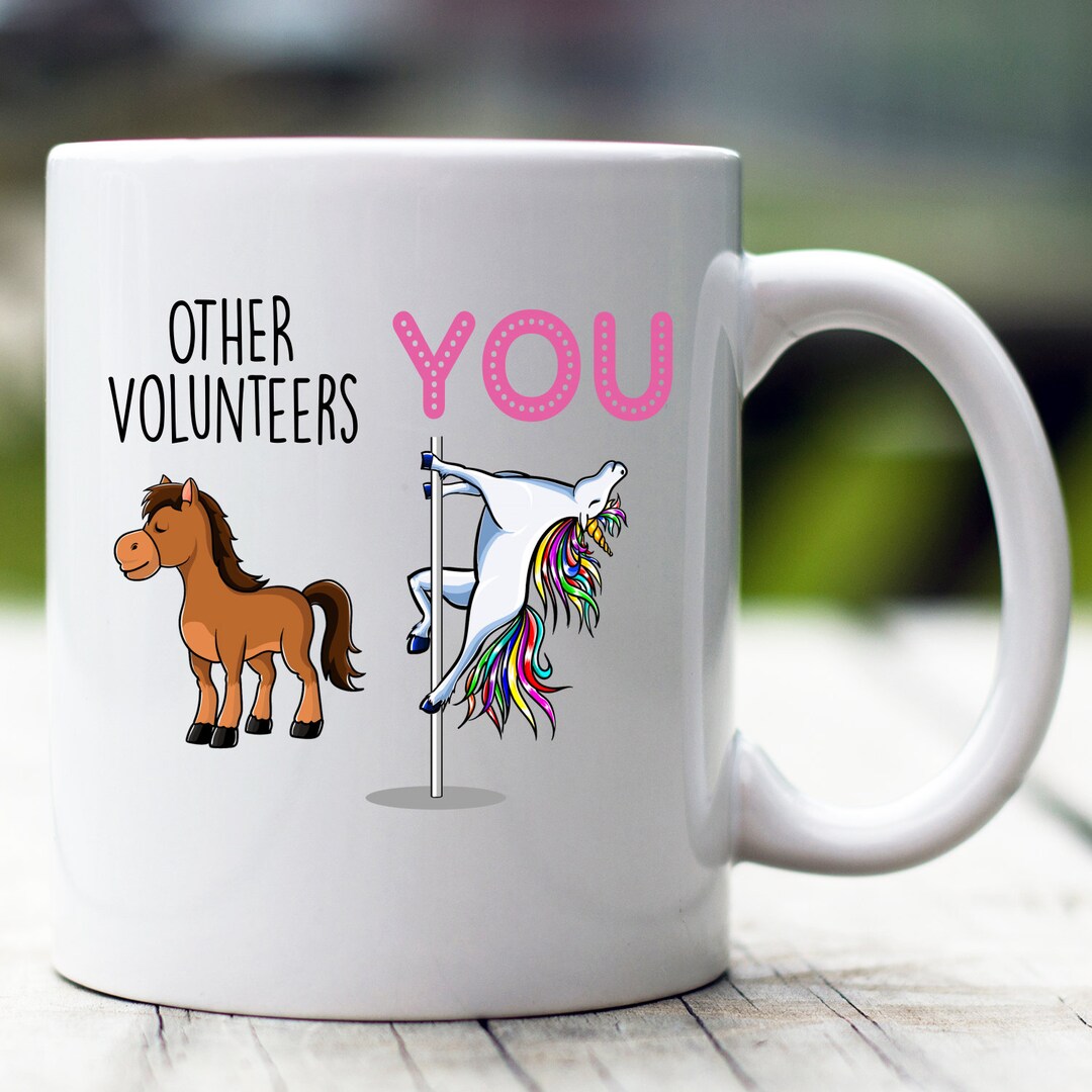 Volunteer Gift, Volunteer Mug, Volunteer Funny Unicorn Mug, Volunteer ...