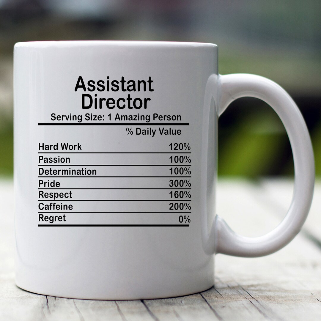 Personalized Assistant Director Nutrition Facts Mug, Assistant Director ...