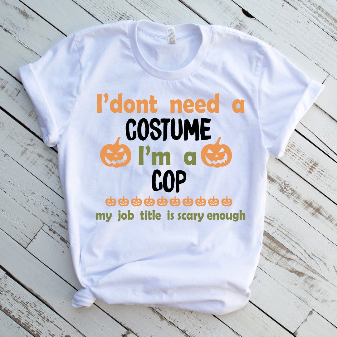 Halloween Cop Shirt Cop T-shirt for Halloween Cop Halloween - Etsy