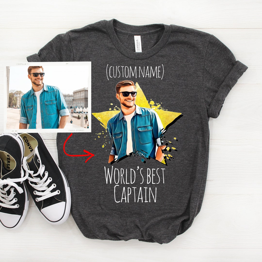 Personalized Captain Shirt Custom Photo Shirt Captain - Etsy