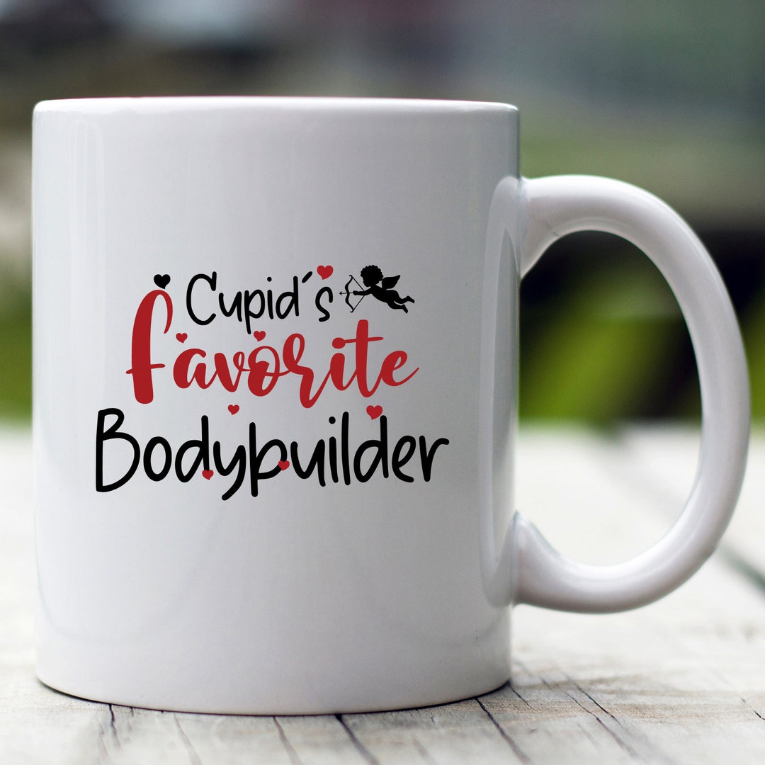 Cupid's Favorite Bodybuilder Mug, Valentine Bodybuilder Mug ...