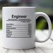 Personalized Engineer Nutrition Facts Mug Engineer Gift - Etsy