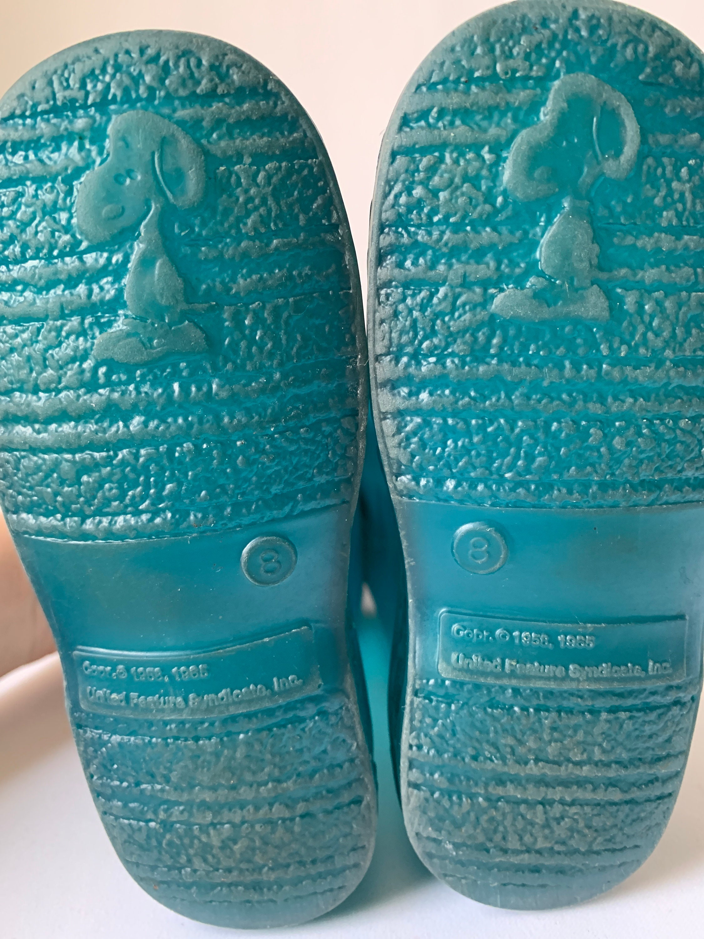 1965 Blue Snoopy Rain Boots - Etsy