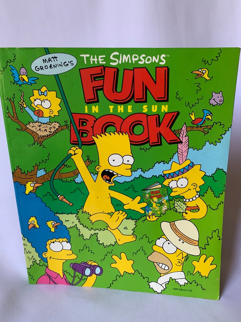 1992 the Simpsons Fun in the Sun Book - Etsy