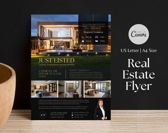 Digital Business Card Template Canva Real Estate (Instant Download) - Etsy