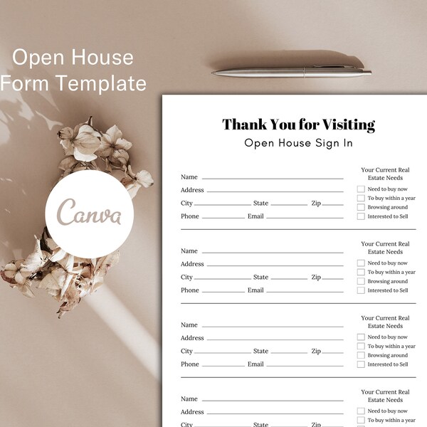 Please Sign in Sheet Template - Etsy