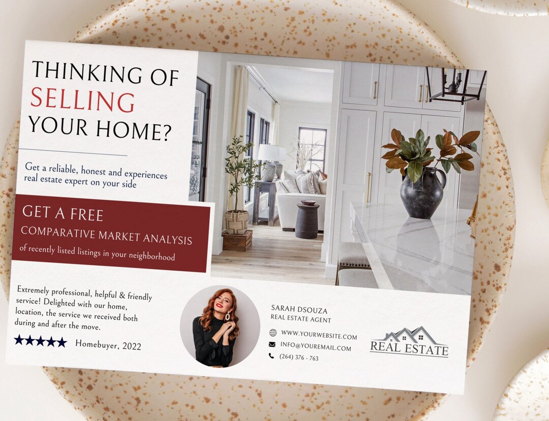 Real Estate Postcard Template, Real Estate Agent Marketing Tools ...