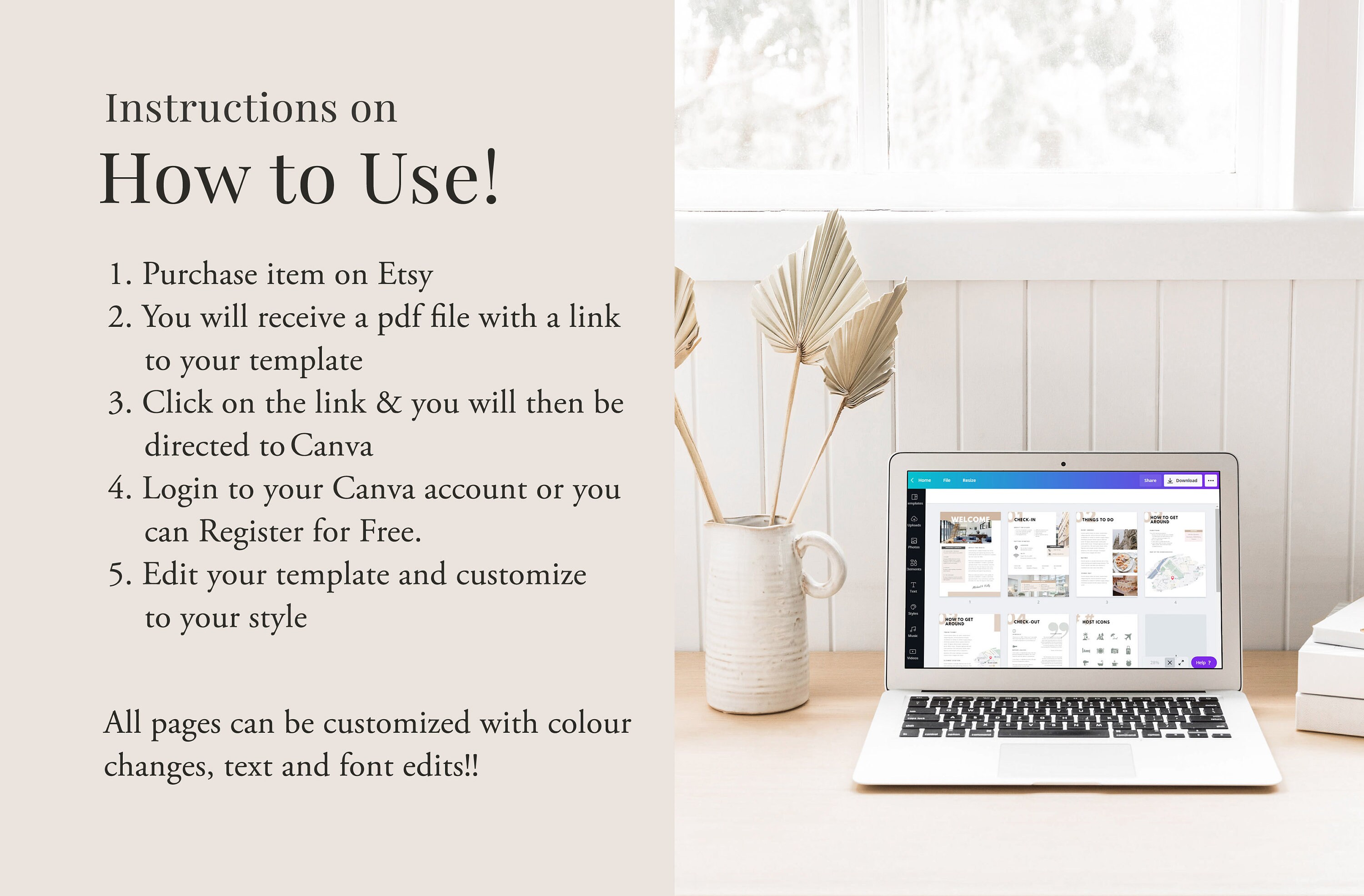 Airbnb Host Welcome Book, Host Guide, Home Rental Booklet, Home Rental ...