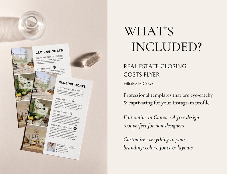 Editable Closing Cost Flyer | Real Estate Flyer | Realtor Marketing ...