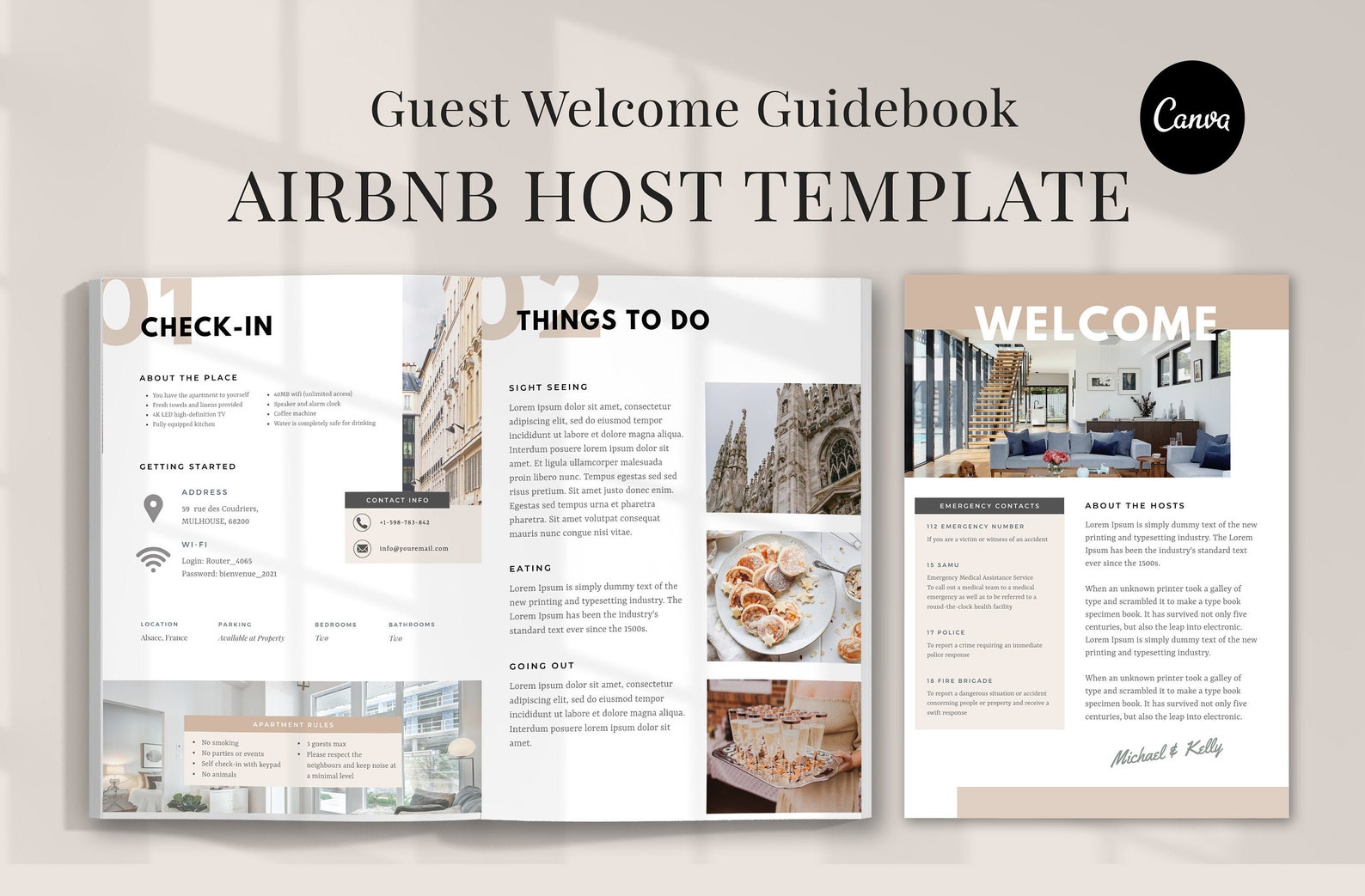 Airbnb Host Welcome Book Host Guide Home Rental Booklet Etsy
