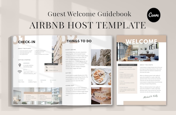 Airbnb Host Welcome Book Host Guide Home Rental Booklet | Etsy