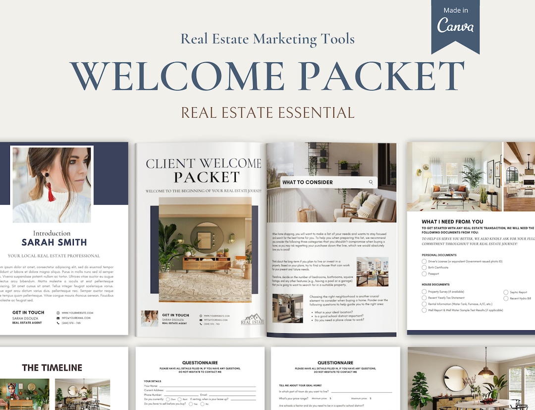 Real Estate New Client Packet, Welcome Guide, Buyer Guide, Buyer Survey ...