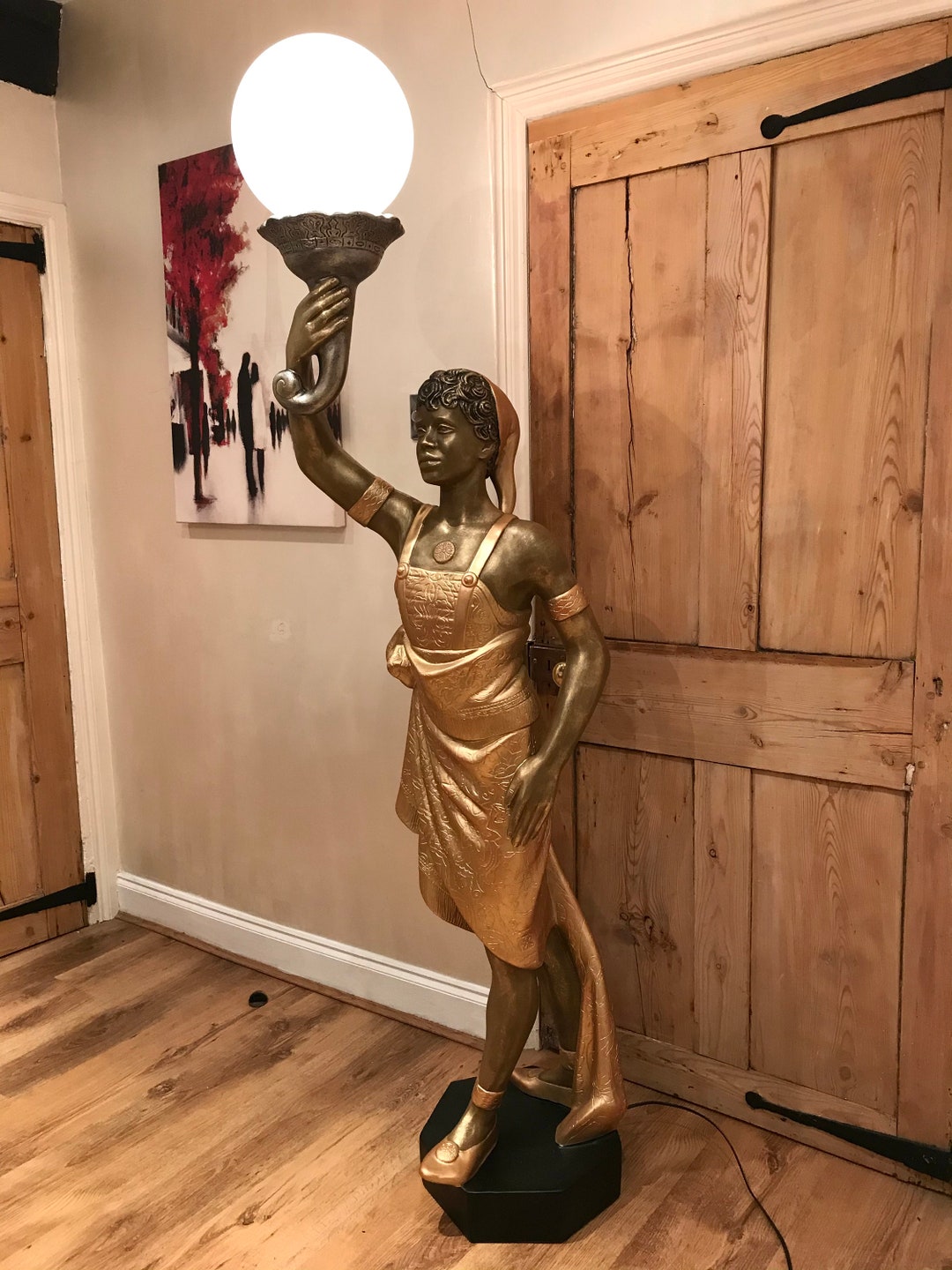 Young Man With Ball Floor Lamp - Etsy UK