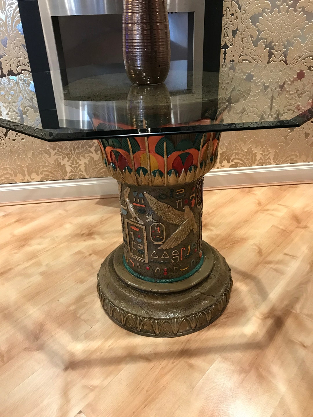 Egyptian Column Table - Etsy UK