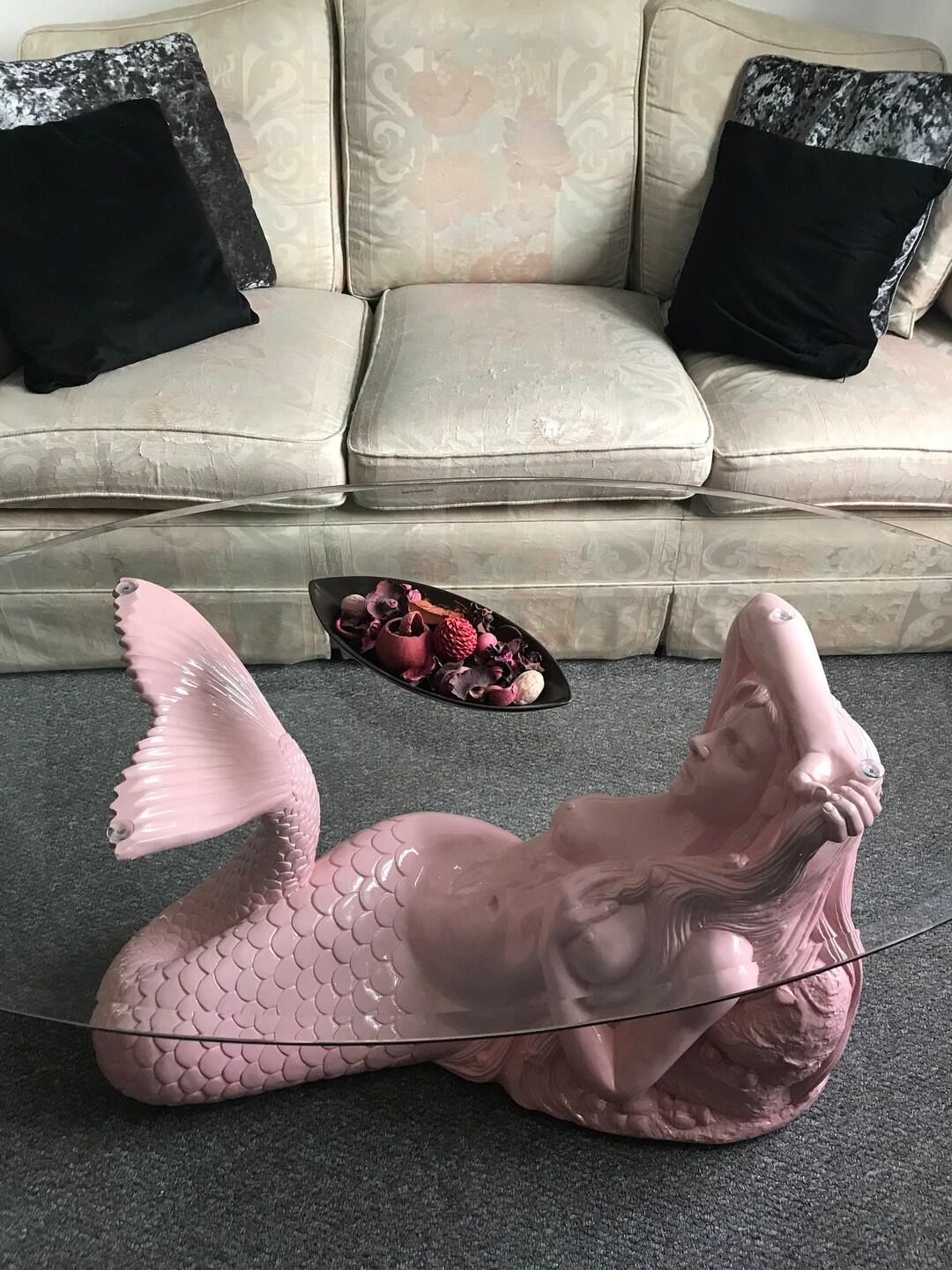 Coffee Table Laying Mermaid Pink - Coffee Tables - Etsy