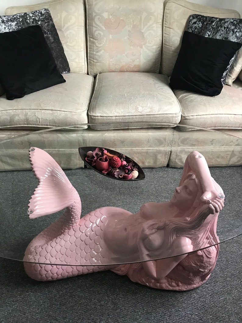 Coffee Table Laying Mermaid Pink - Etsy
