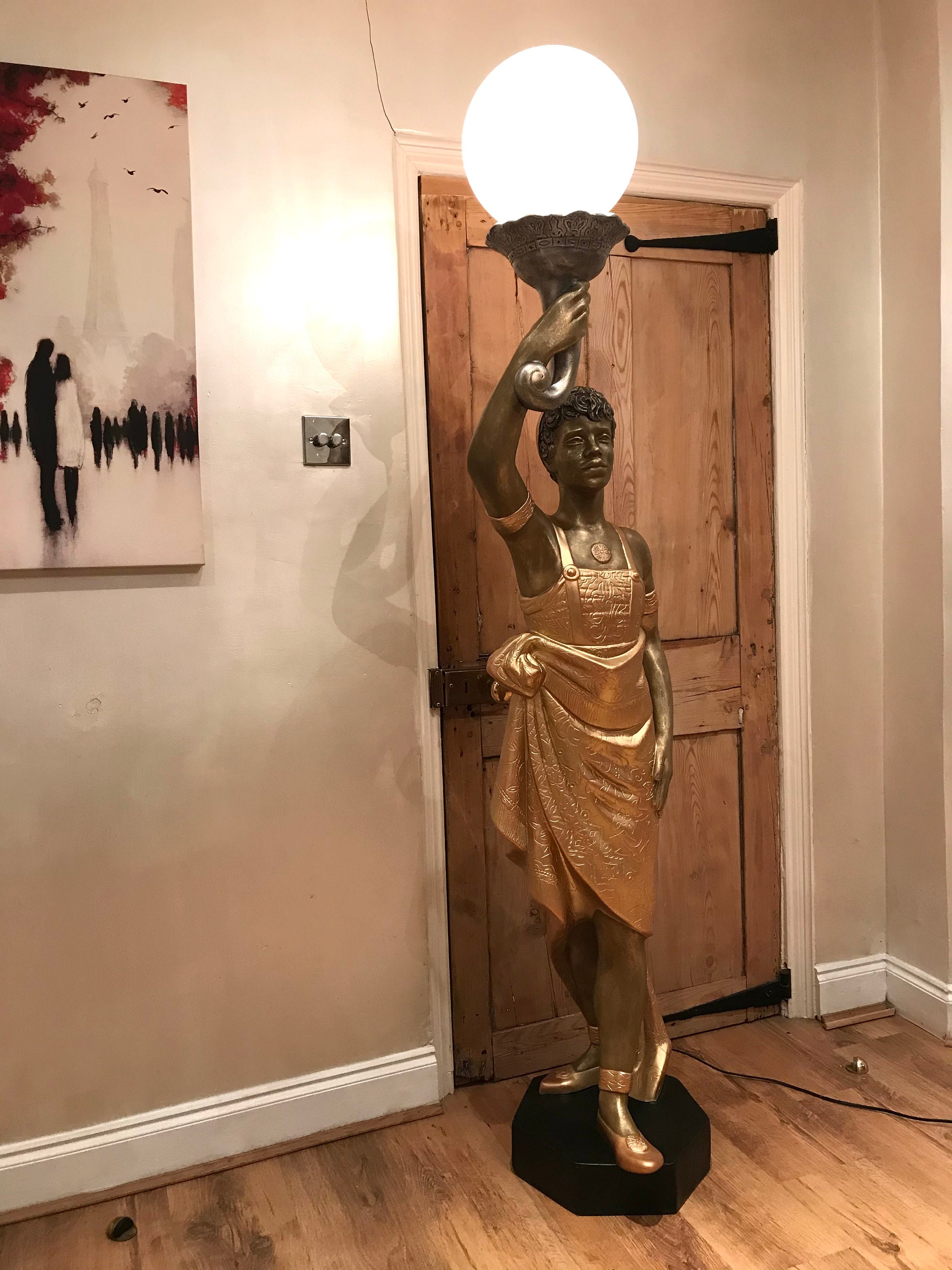 Young Man With Ball Floor Lamp - Etsy UK