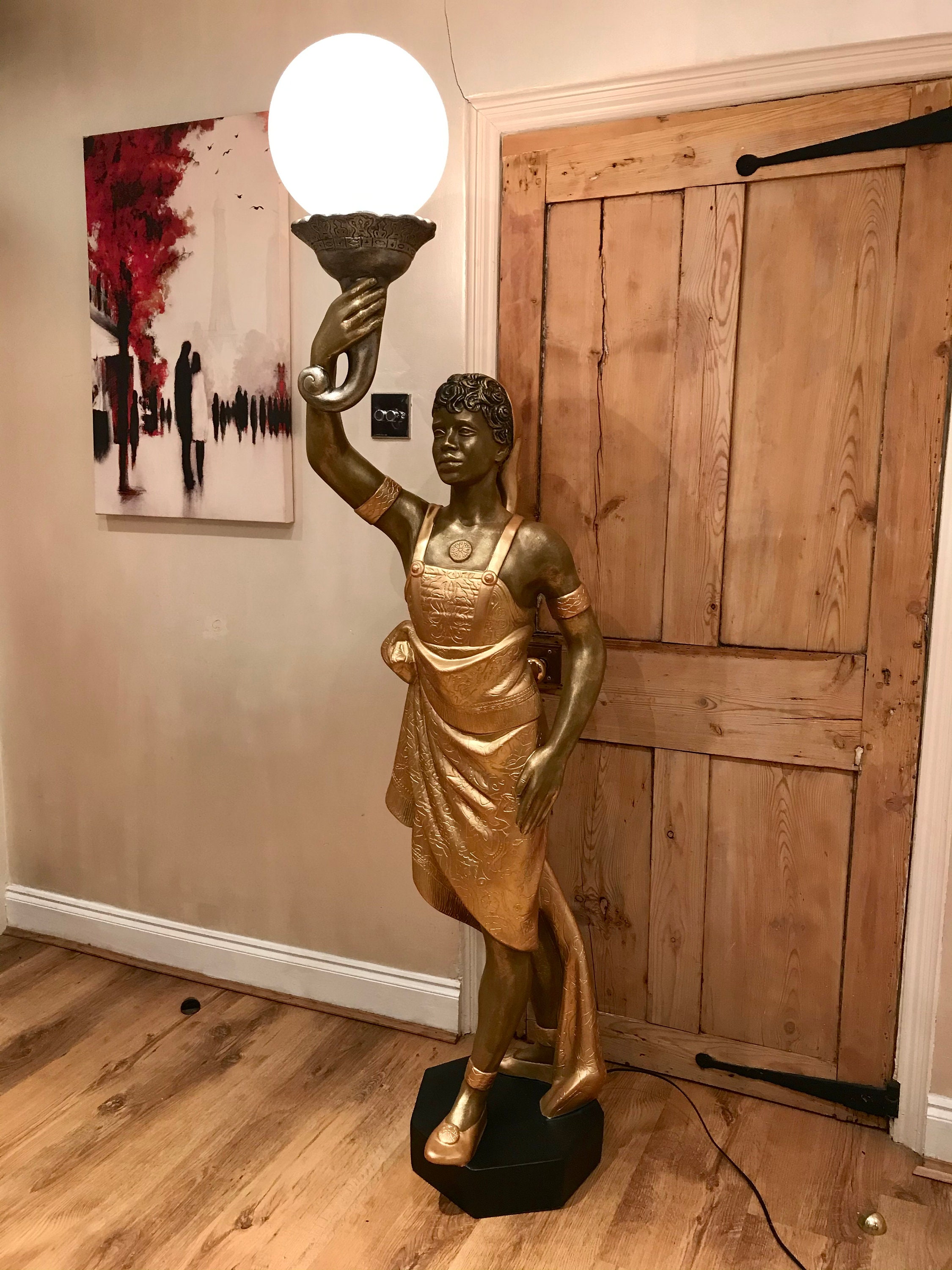 Young Man With Ball Floor Lamp - Etsy UK