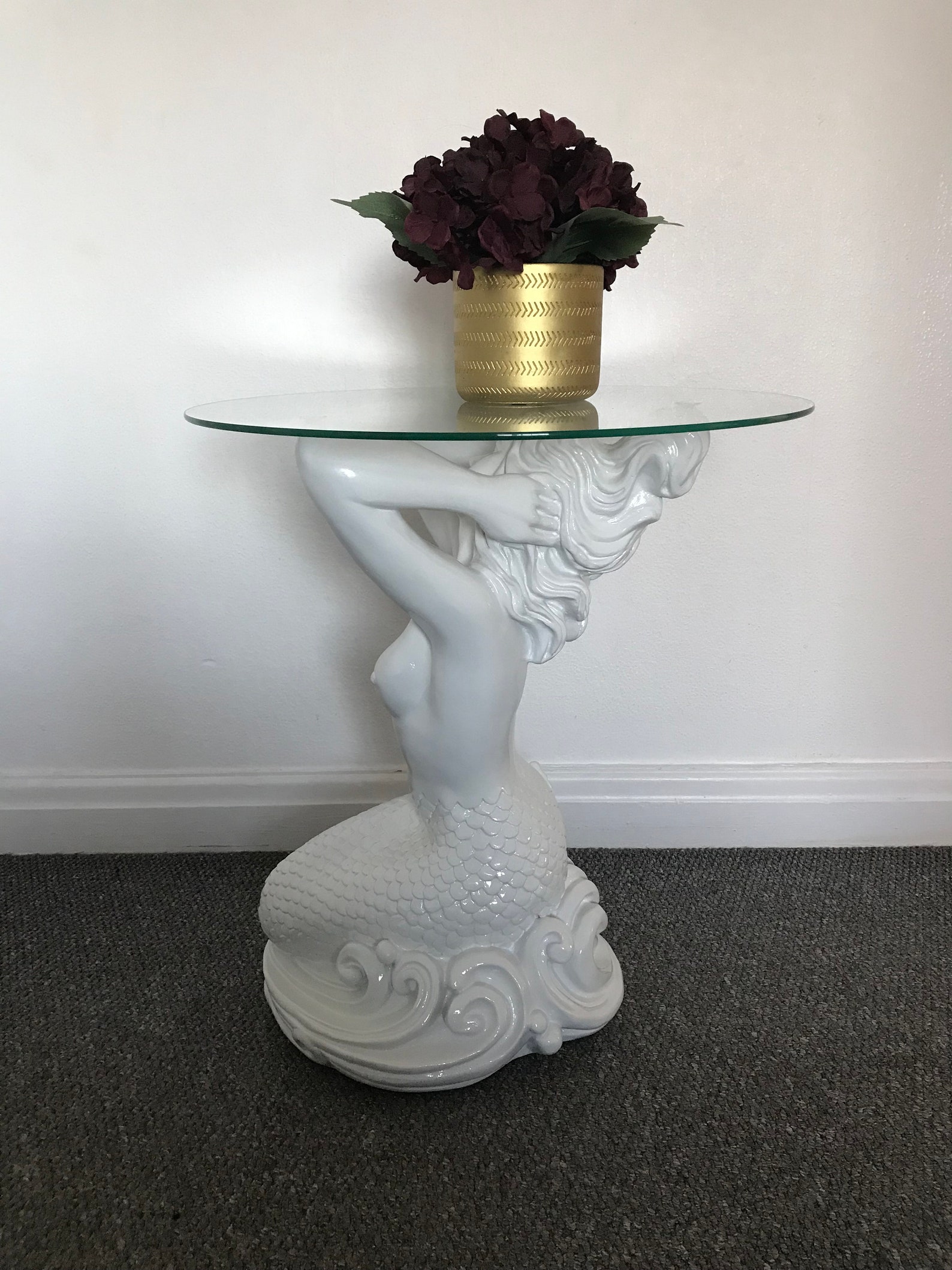 Side Coffee Table Mermaid White - Etsy