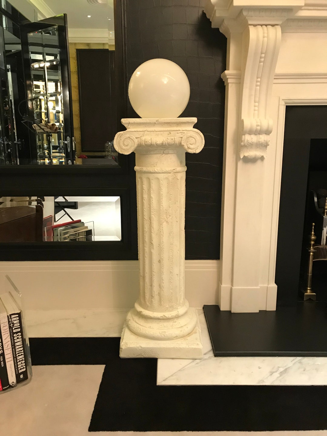 Greek Column Floor Lamp With a Ball - Etsy UK
