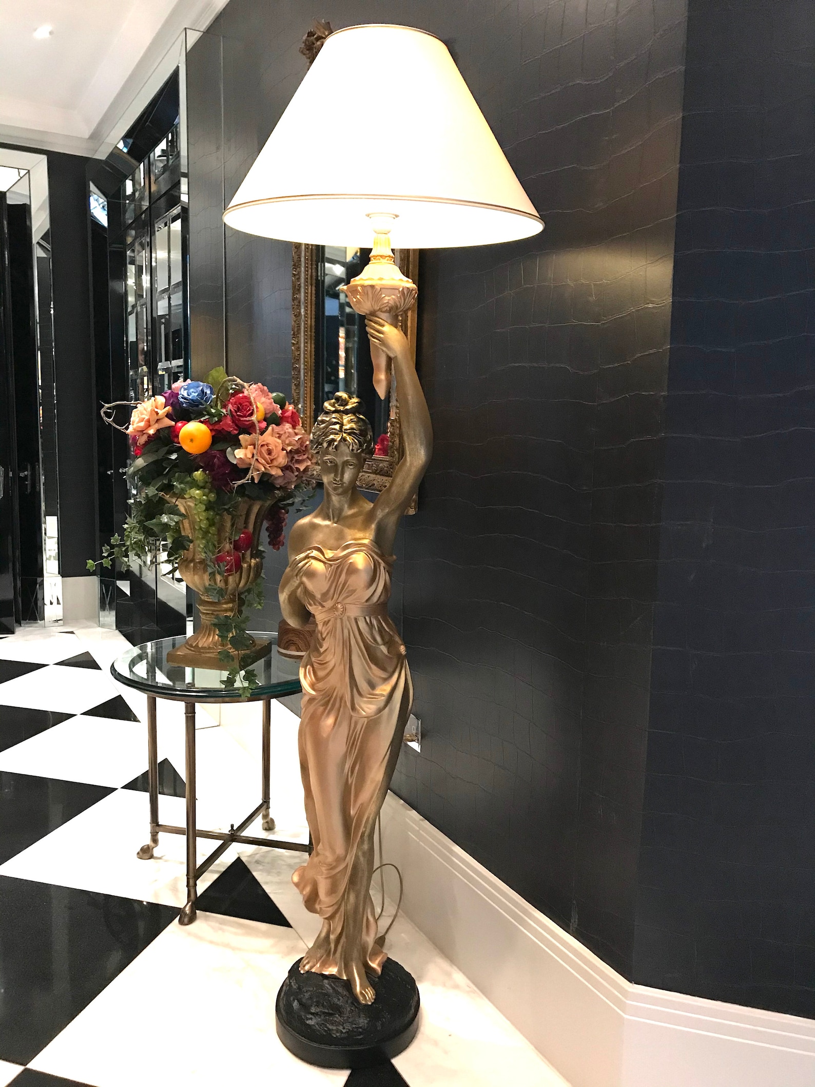 Antique Girl With Lamp (floor Lamp) - Etsy UK