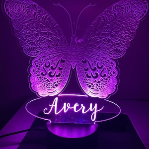 LED Engraved Acrylic Lamp/night Light - Etsy