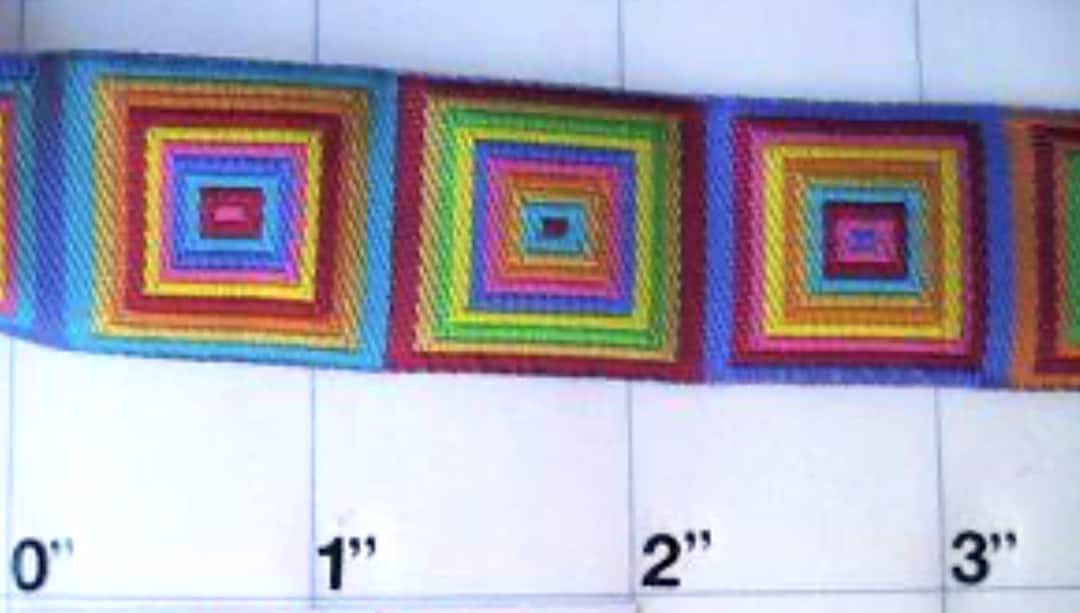 Trim With Embroidered Southwestern Pattern and Colors 1 Wide, Sold by ...