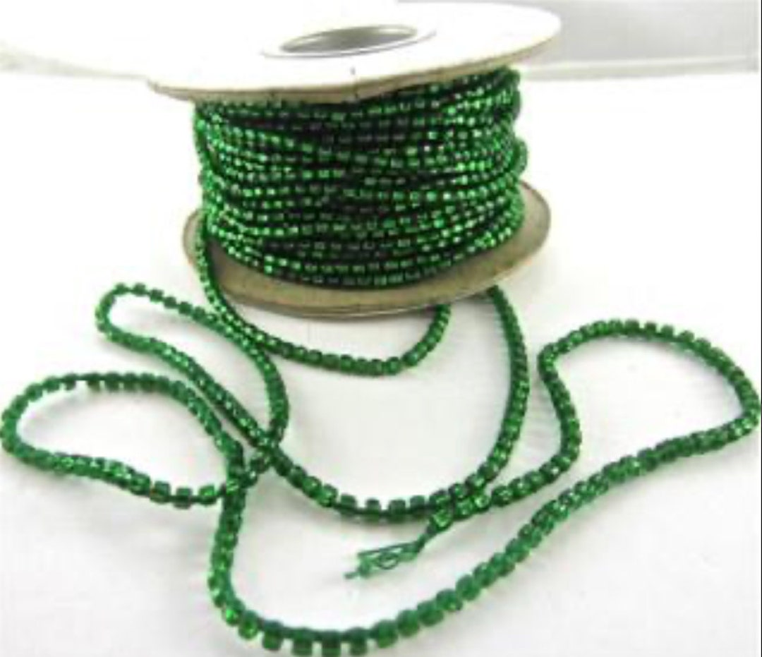 Green Bead String Trim, 3mm Wide, Sold by the Yard - Etsy