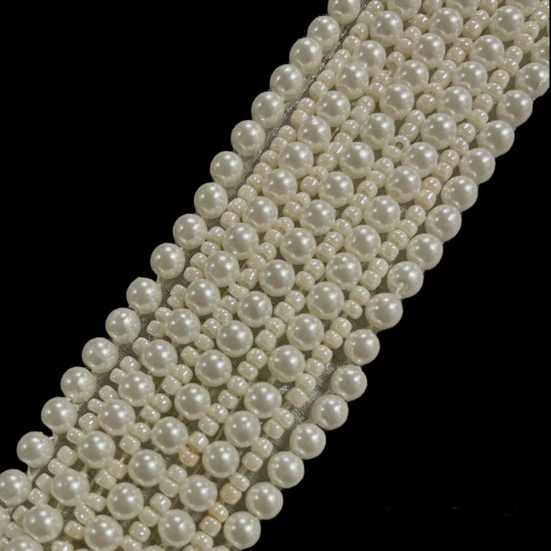 Trim With Five Rows of Ivory Pearl Beads 1 Wide Sold by - Etsy