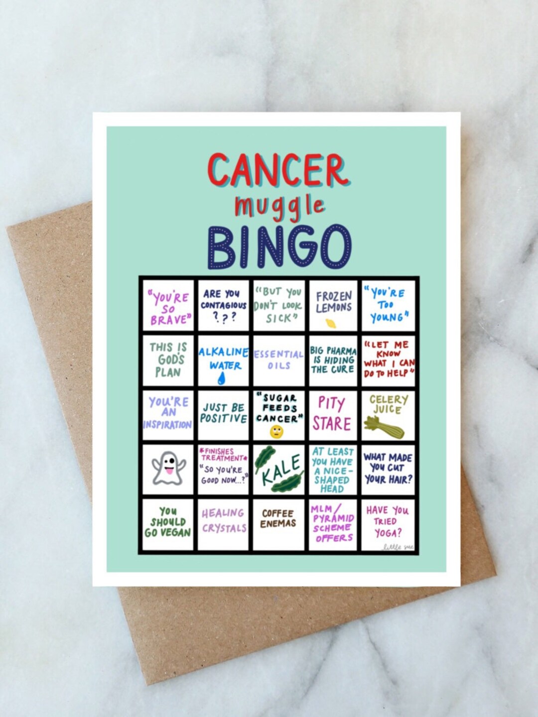 Cancer Muggle Bingo Card Funny Cancer Card Cancer Support Card Cancer ...