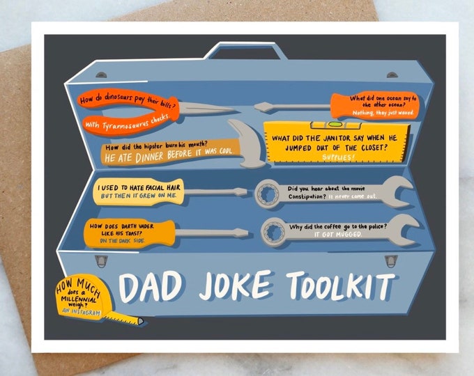 Dad Joke Card Dad Joke Toolkit Card Fathers Day Card Dad Birthday Card ...