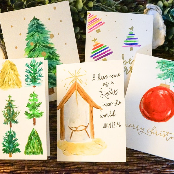 Shop Watercolor Christmas Cards - Etsy