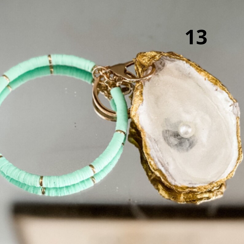 Decoupage Oyster Keychain | Etsy